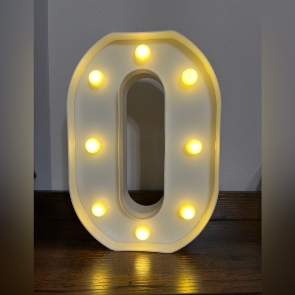 Accents | Marquee Letter O Lighted Sign Alphabet White Light Up 12 Led ...